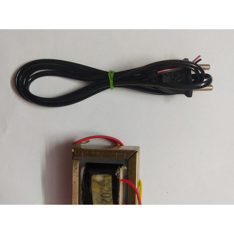 12V 1Amp Transformer (230V To 12V) With 2 Pin Power Cord Cable