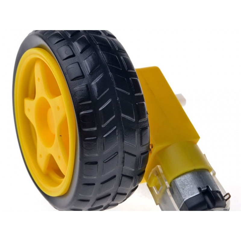 65Mm Robot Wheel For Bo Motors (Yellow)