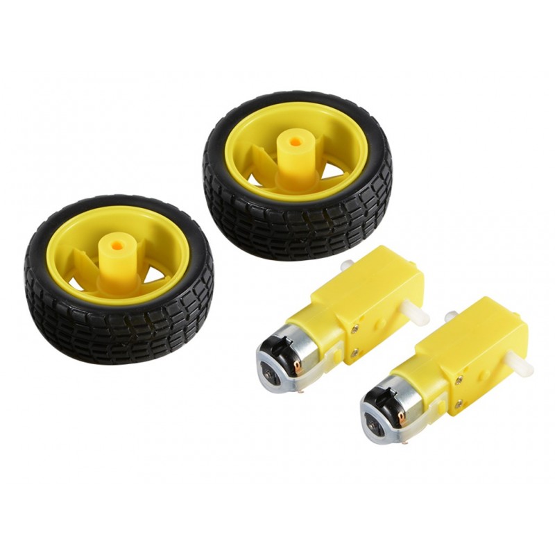 65Mm Robot Wheel For Bo Motors (Yellow)